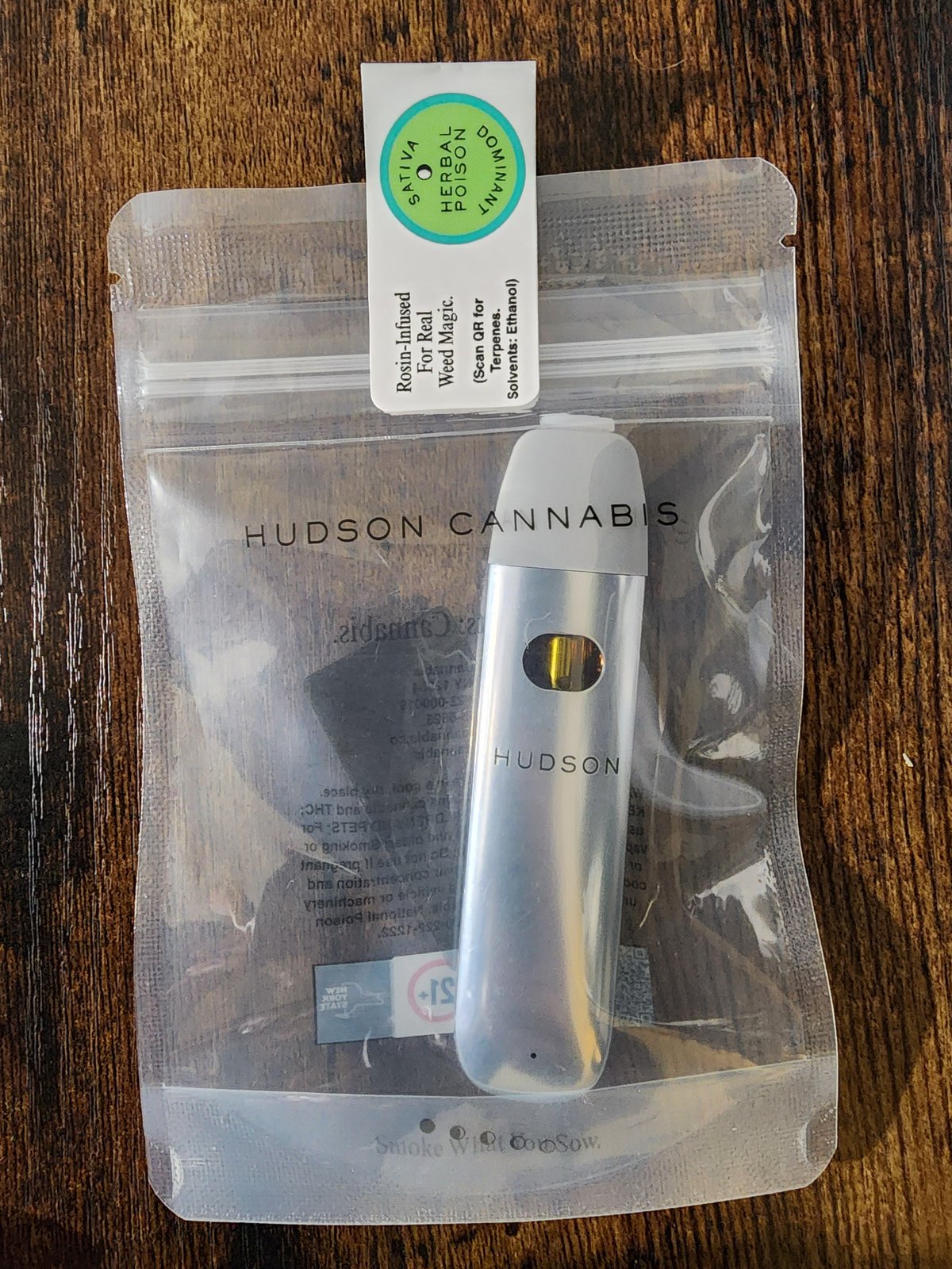 Herbal Poison Rosin Infused Distillate Vape - Hudson Cannabis - FindWeedNY